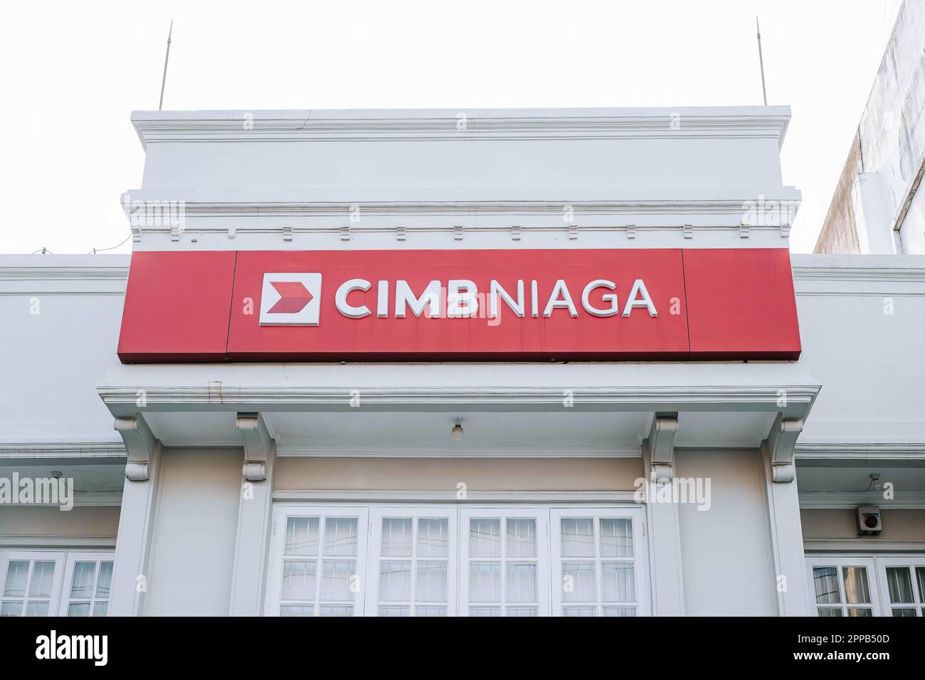 Signage letter of CIMB Niaga Bank. The bank is Indonesia's sixth ...