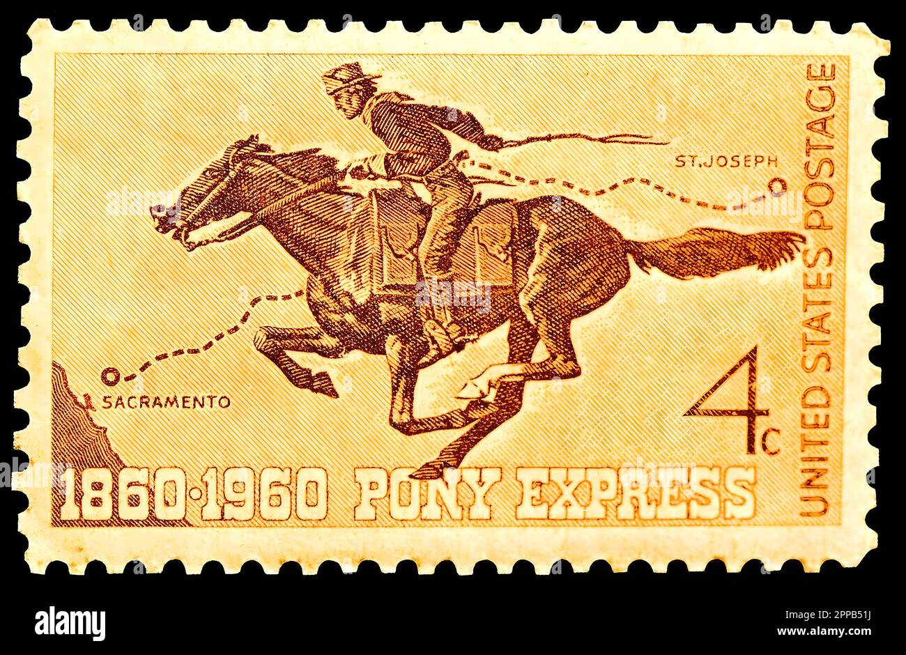 Pony express mail delivery hi-res stock photography and images - Alamy