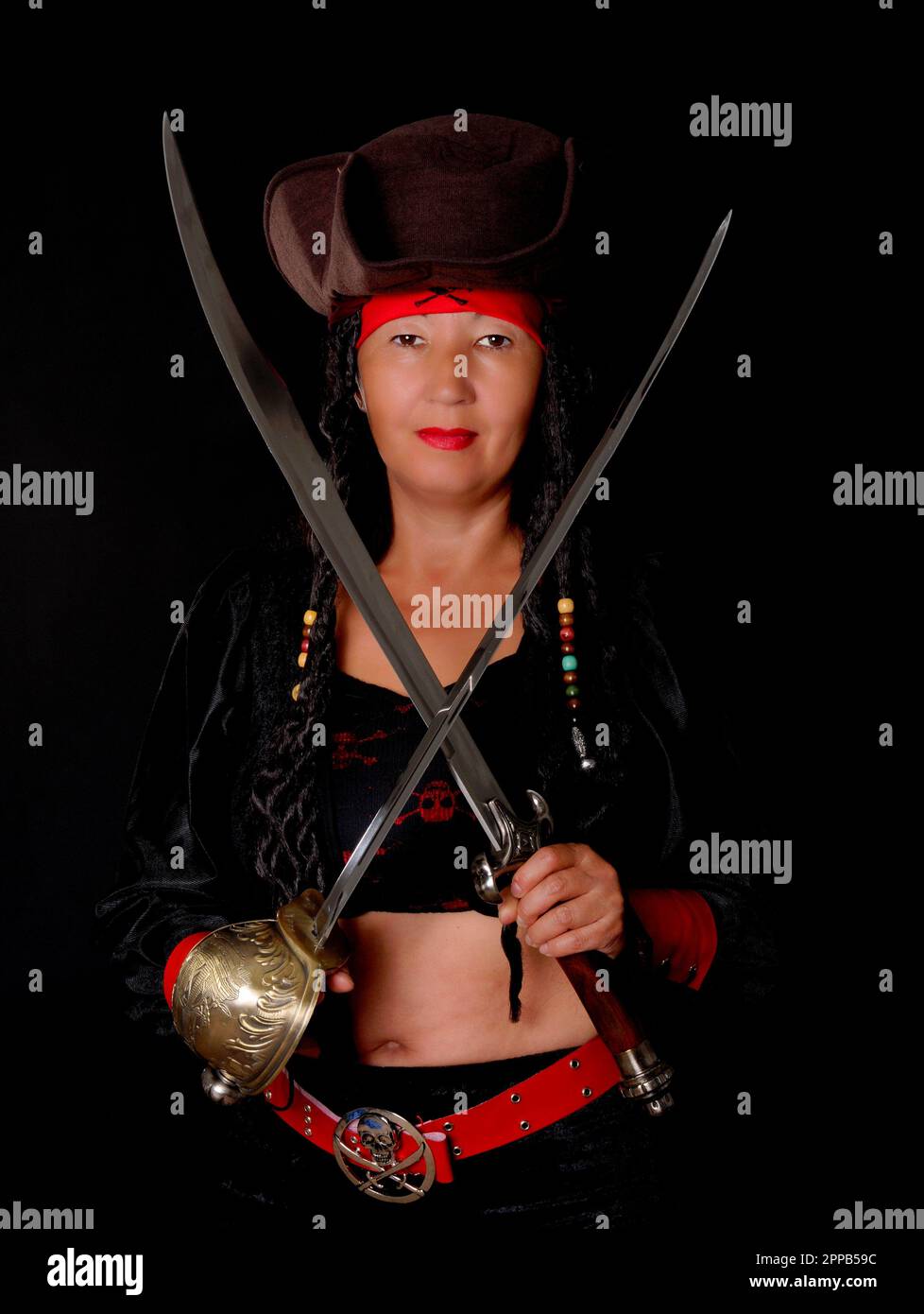 A lovely pirate girl with a cutlass Stock Photo - Alamy