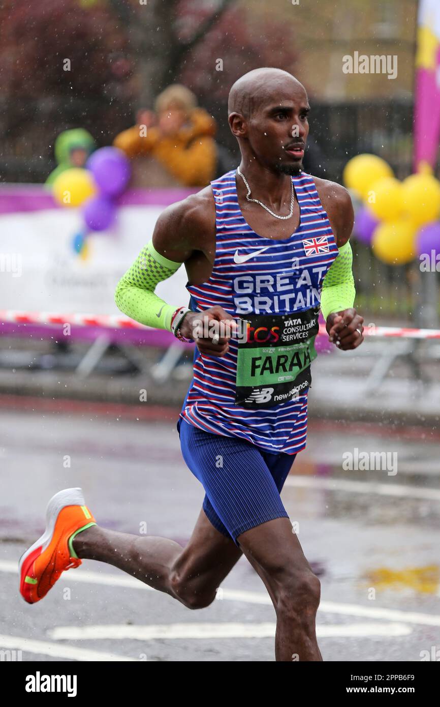 London, UK. 23rd Apr, 2023. Sir Mo FARAH, TCS London Marathon The ...