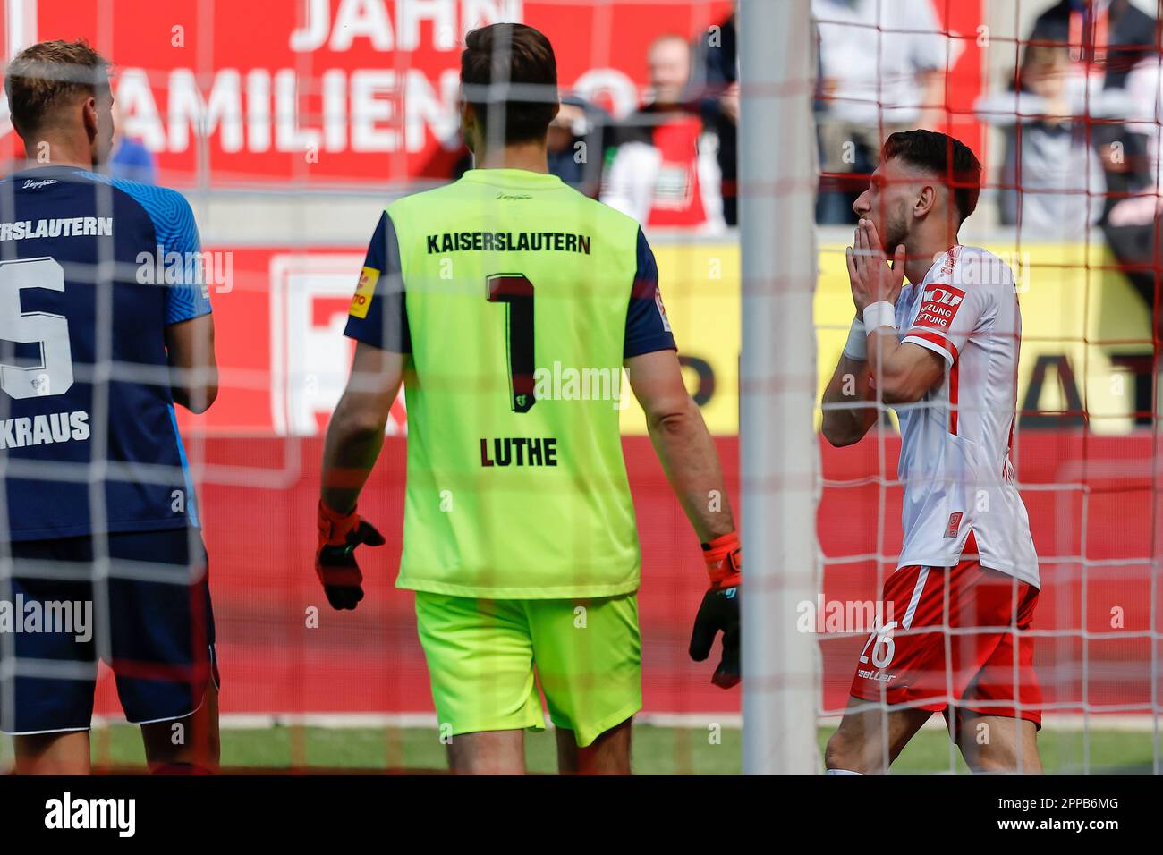 Regensburg, Germany. 23rd Apr, 2023. Soccer: 2nd Bundesliga, Jahn ...