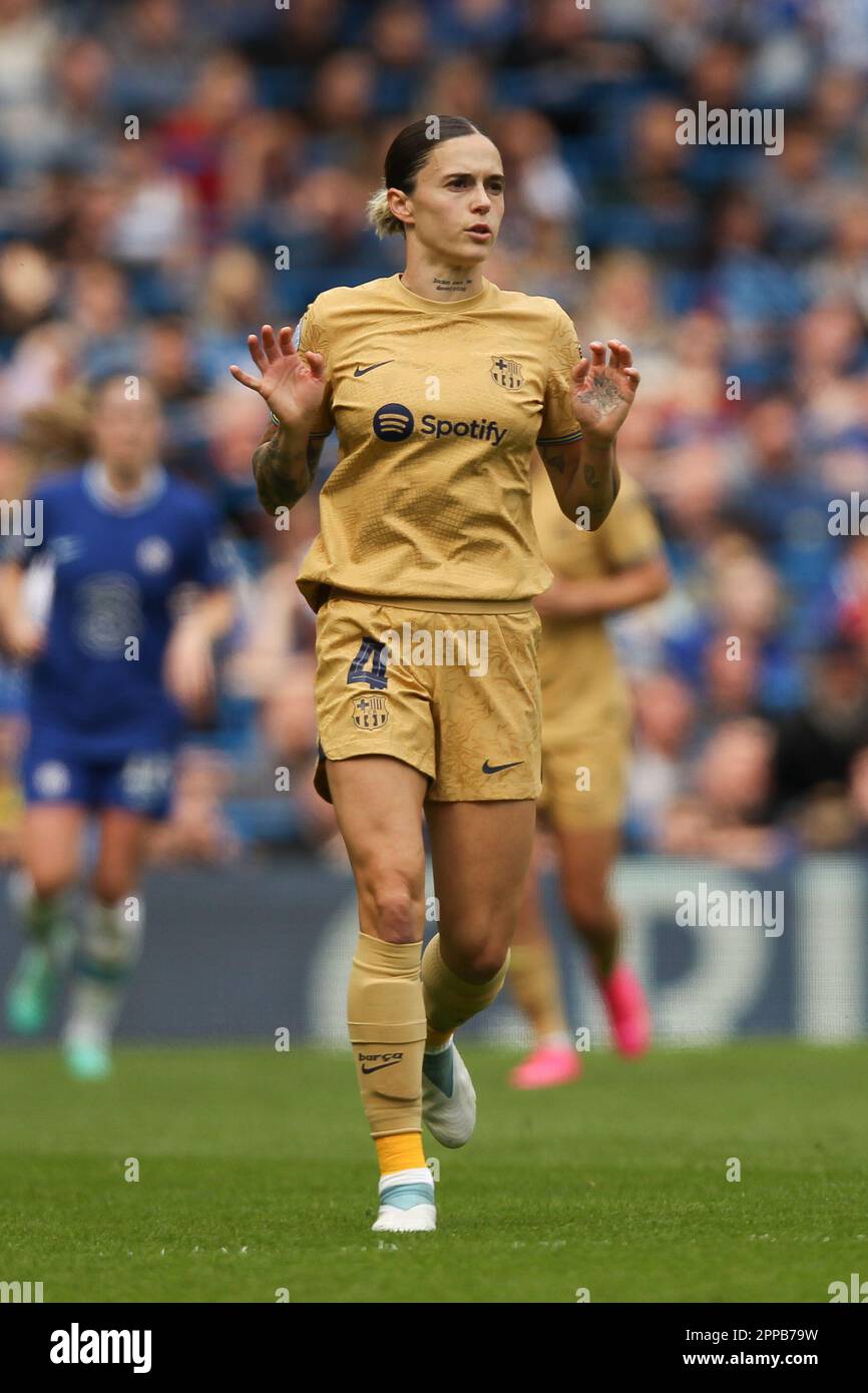 London, UK. 23rd Apr, 2023. Mapi León of Barcelona Women in action ...
