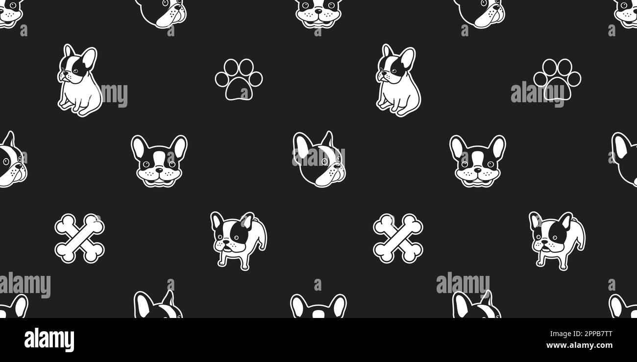 dog seamless pattern vector french bulldog isolated paw dog bone ... dog seamless pattern vector french bulldog isolated paw dog bone ...