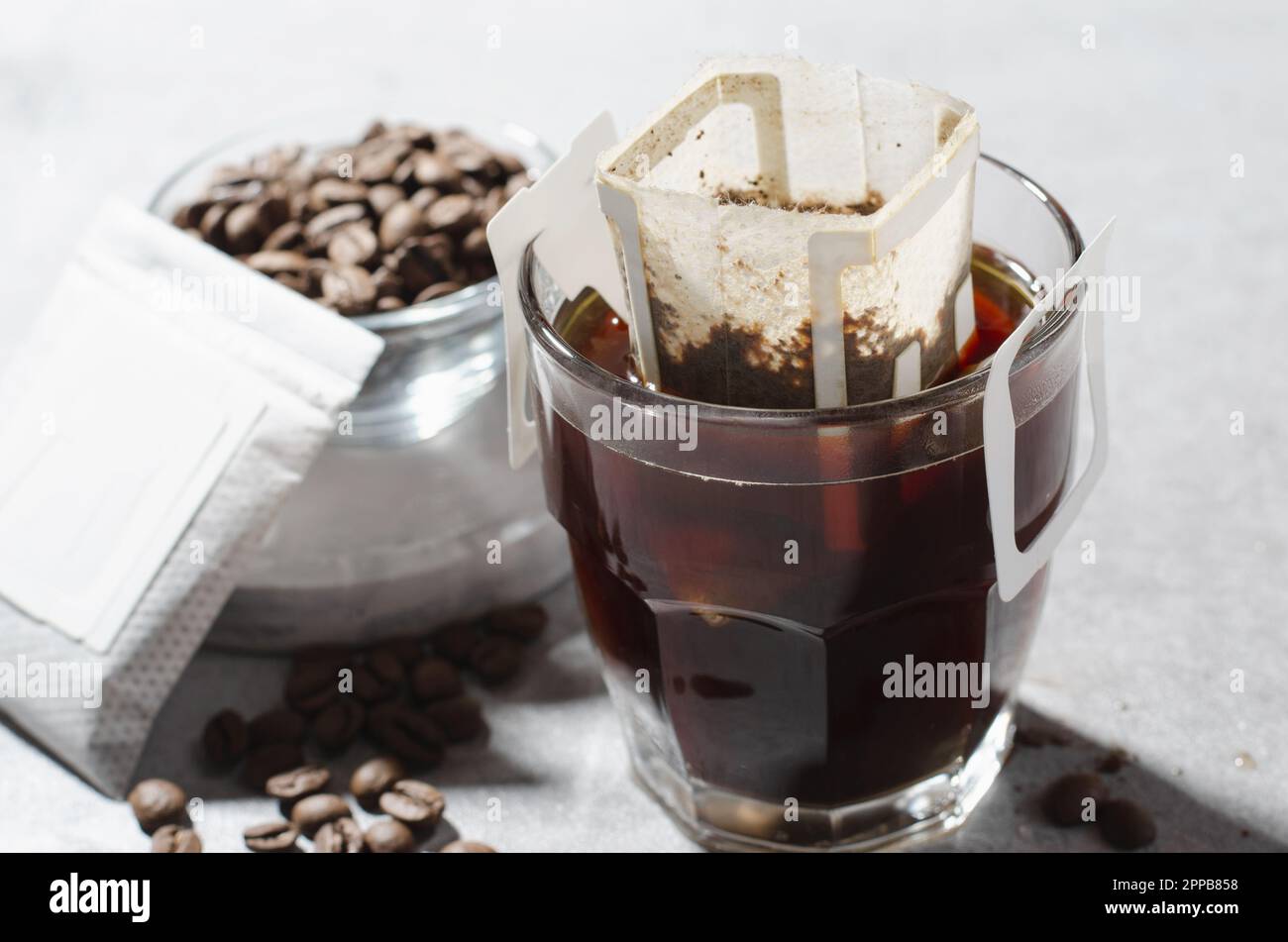 Drip Coffee Bag in a Cup, Coffee Trend, Quick Way to Brew Ground Coffee ...
