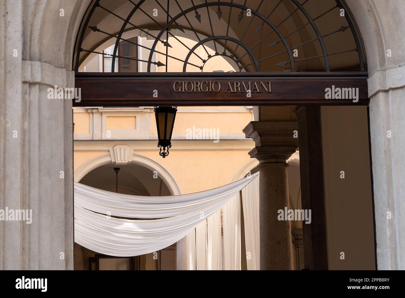 Milan, Italy. 22nd Apr, 2023. Giorgio Armani home collection at Orsini ...