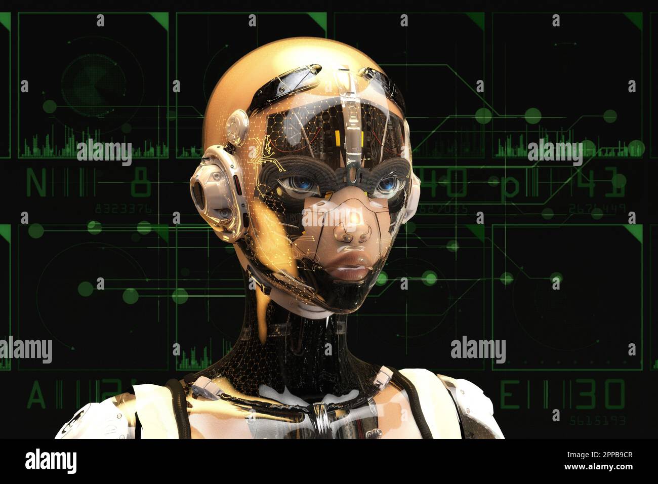 Artistic Representation Of A Humanoid Robot With Artificial ...
