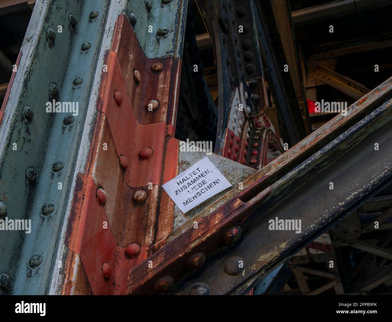 Steel Girder, Gleisdreieck Park Subway Bridge, Berlin, Germany Stock ...