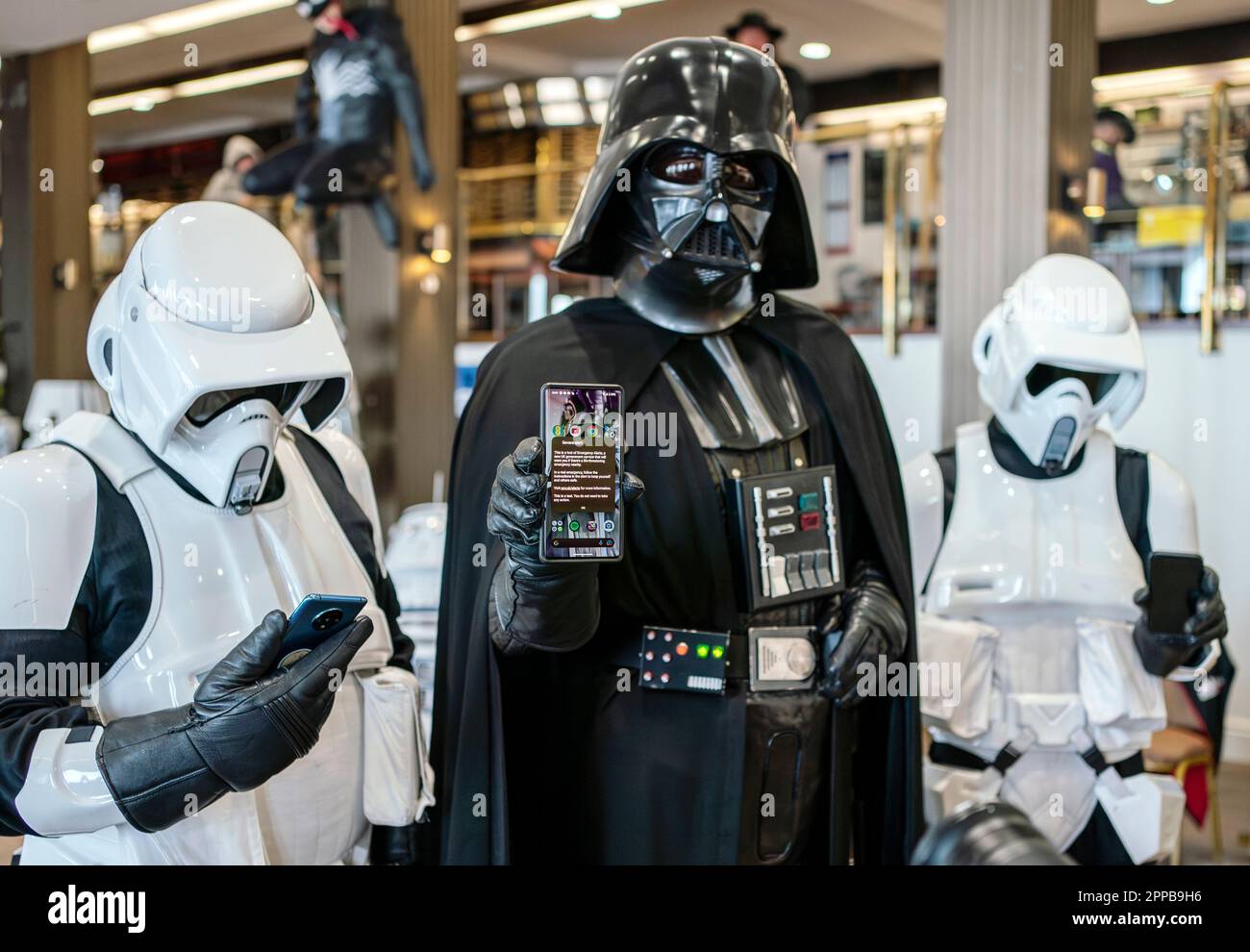Members of the Sentinel Squad UK dressed as Darth Vader and ...