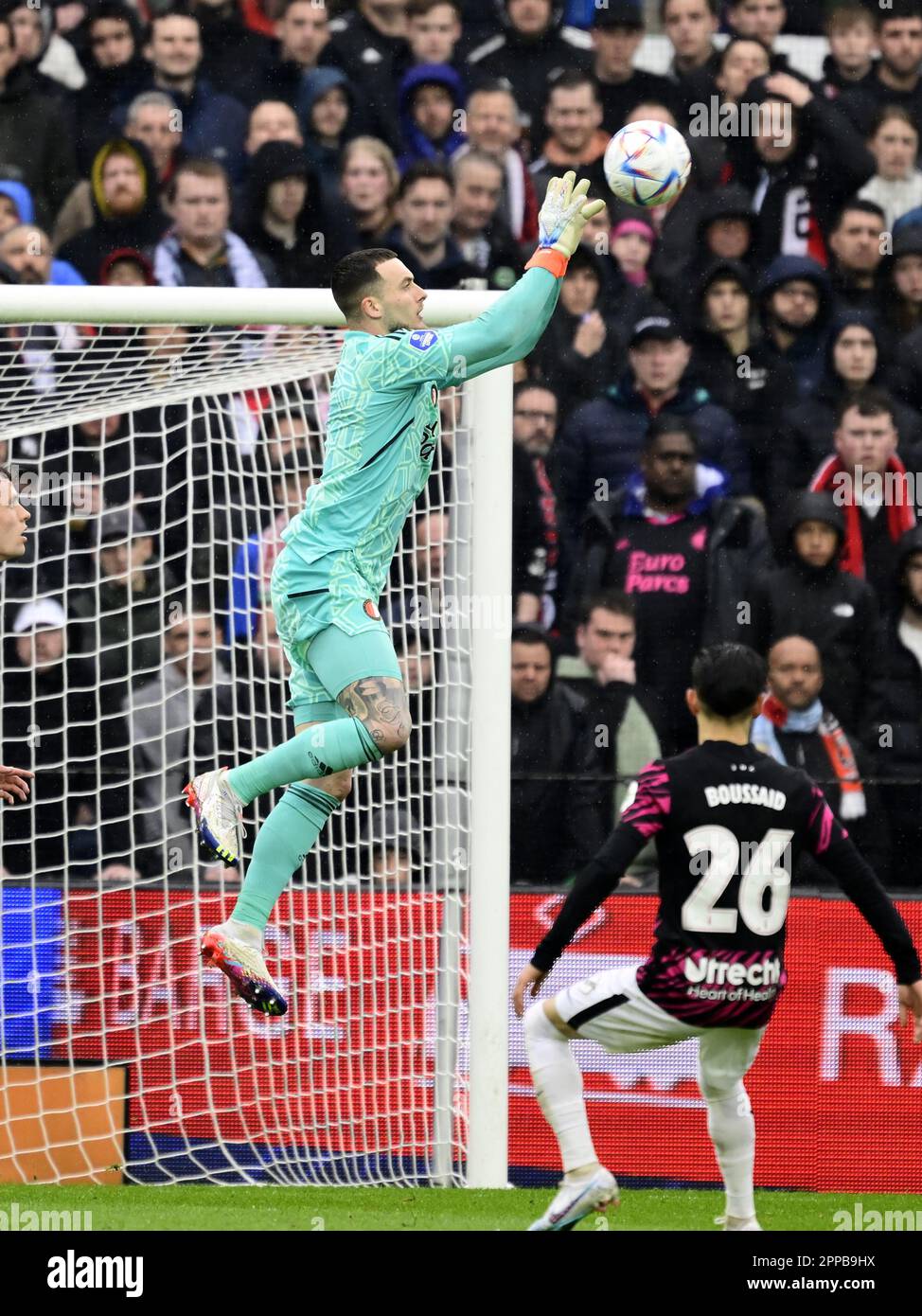 ROTTERDAM - Feyenoord goalkeeper Justin Bijlow during the Dutch premier league match between ...