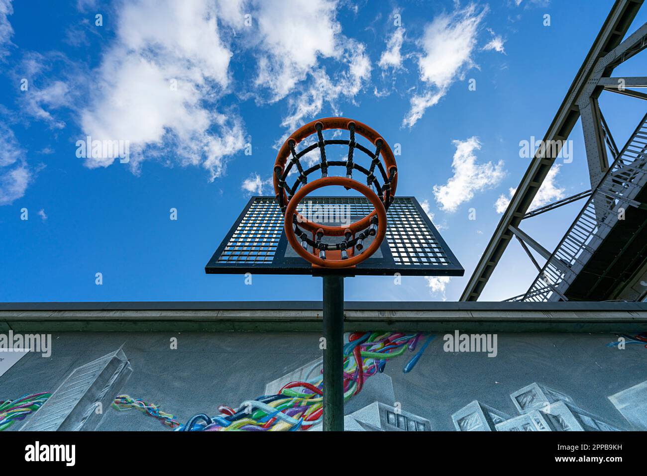 Basketball Hoop In Gleisdreieck Park, Berlin, Germany Stock Photo - Alamy
