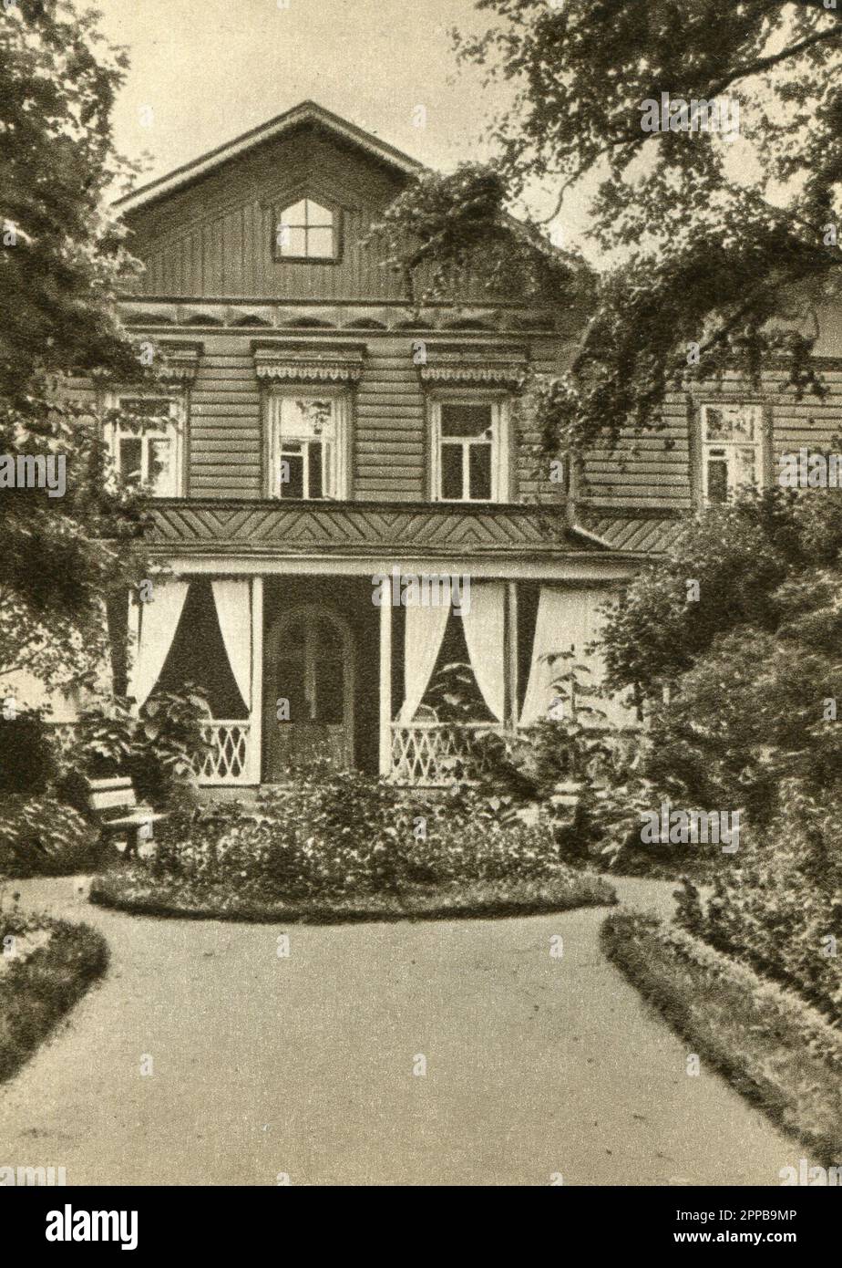 Old Vintage postcard of the USSR, 1961. Tchaikovsky's house in Klin ...