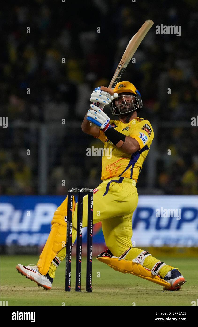 Chennai Super Kings' Ajinkya Rahane bats during the Indian Premier ...