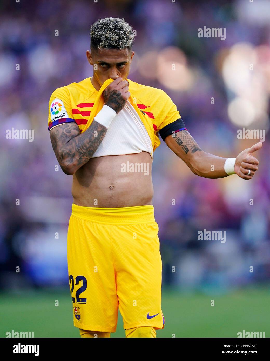 Raphael Dias Belloli Raphinha of FC Barcelona during the La Liga match between FC Barcelona and ...