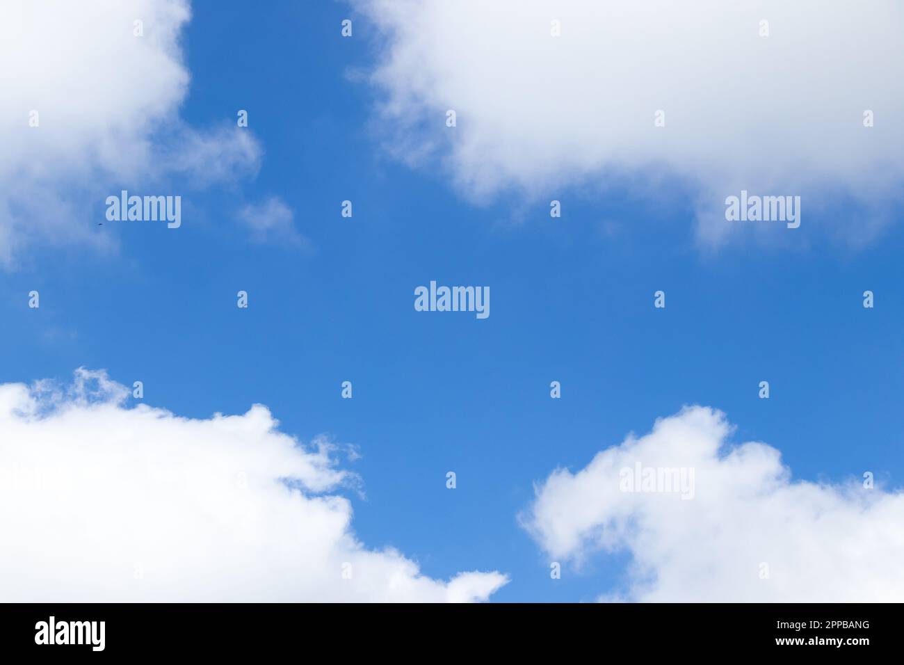 Clear blue color sky with white cloud background Stock Photo - Alamy