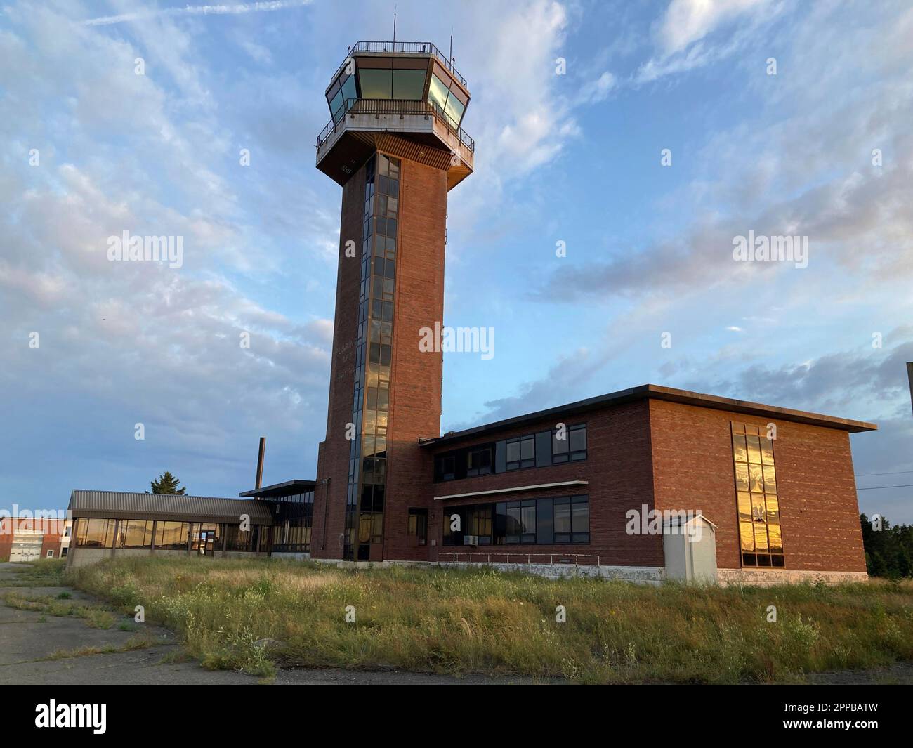 The shuttered control tower at the former Loring Air Force Base, which ...