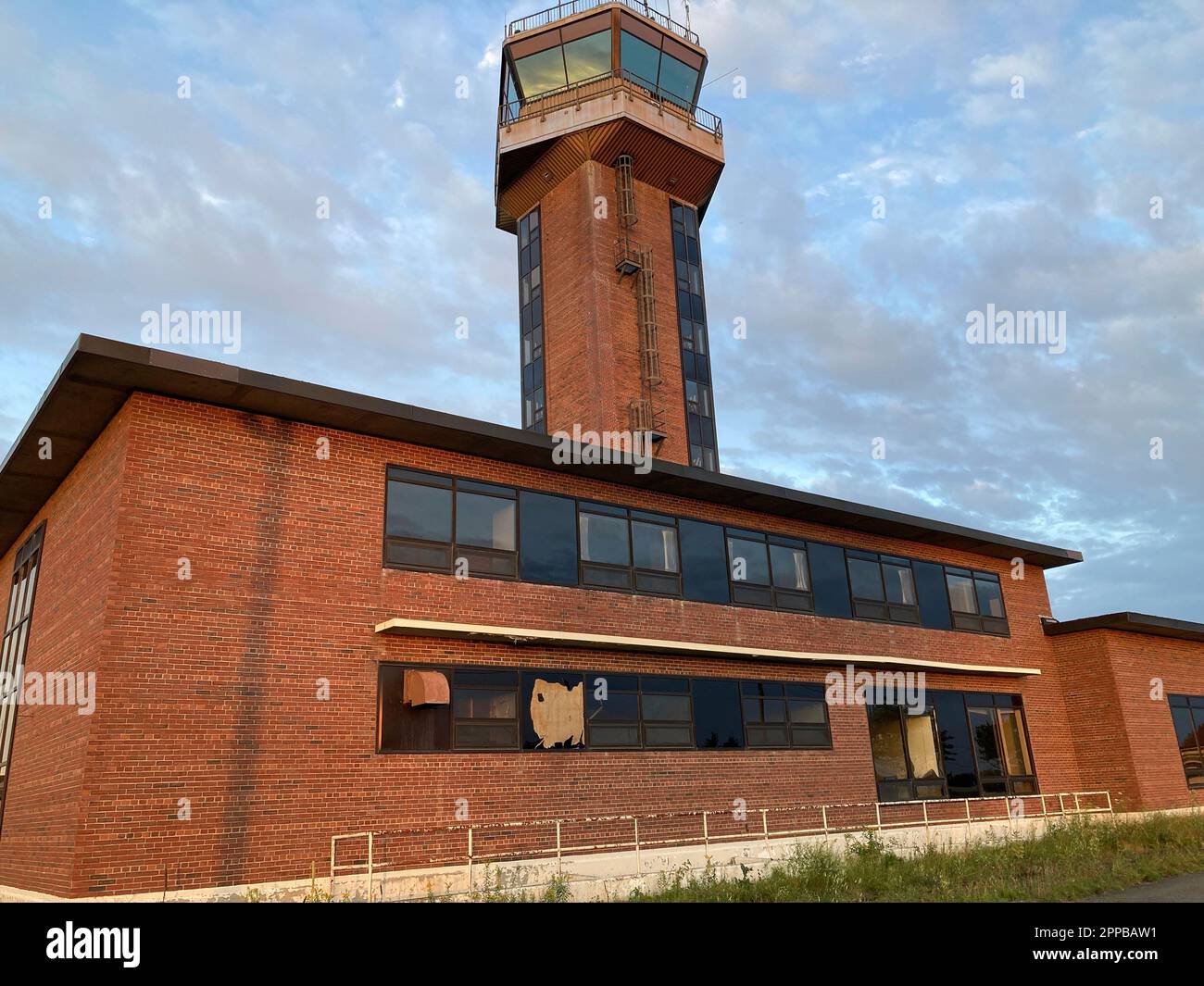 The shuttered control tower at the former Loring Air Force Base, which ...