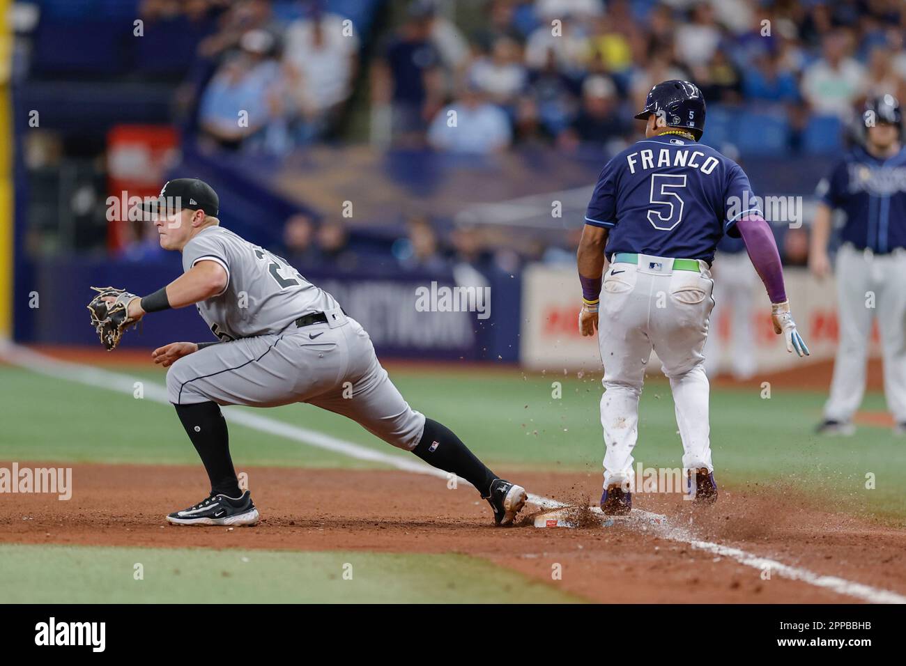 St. Petersburg, FL USA; Chicago White Sox first baseman Andrew Vaughn ...