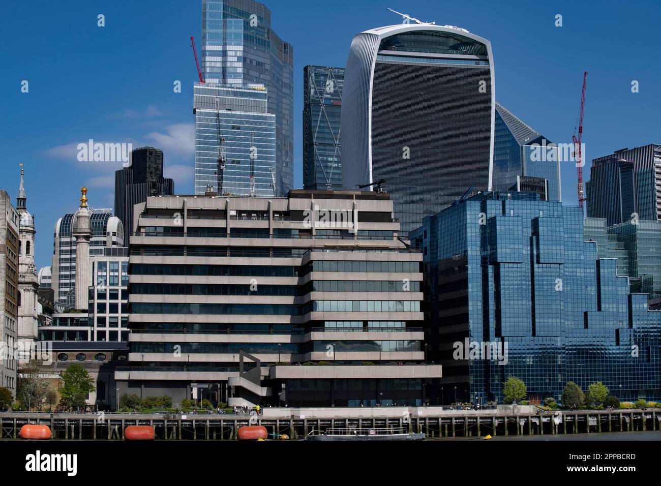 London-City of London skyline showing architecture Spring 2023 Panorama ...