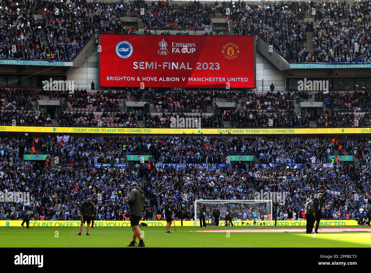 During the mens football semi final at wembley stadium hi-res stock ...