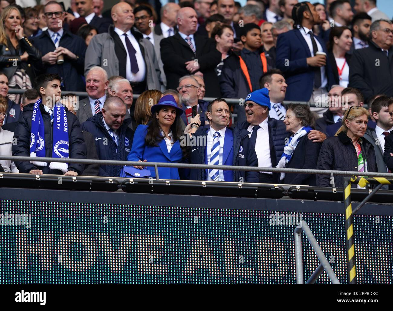 Brighton and Hove Albion chairman Tony Bloom and Linda Bloom in the ...