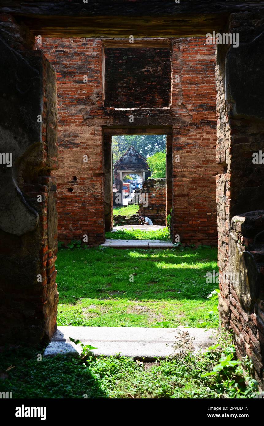 Ancient ruins brick building and antique architecture of official ...