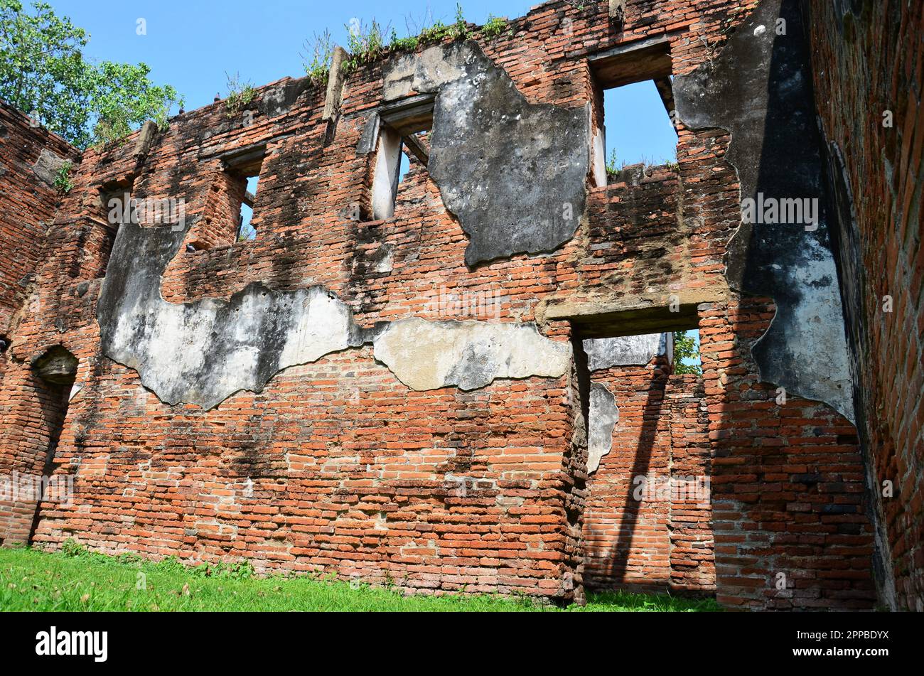 Ancient ruins brick building and antique architecture of official ...