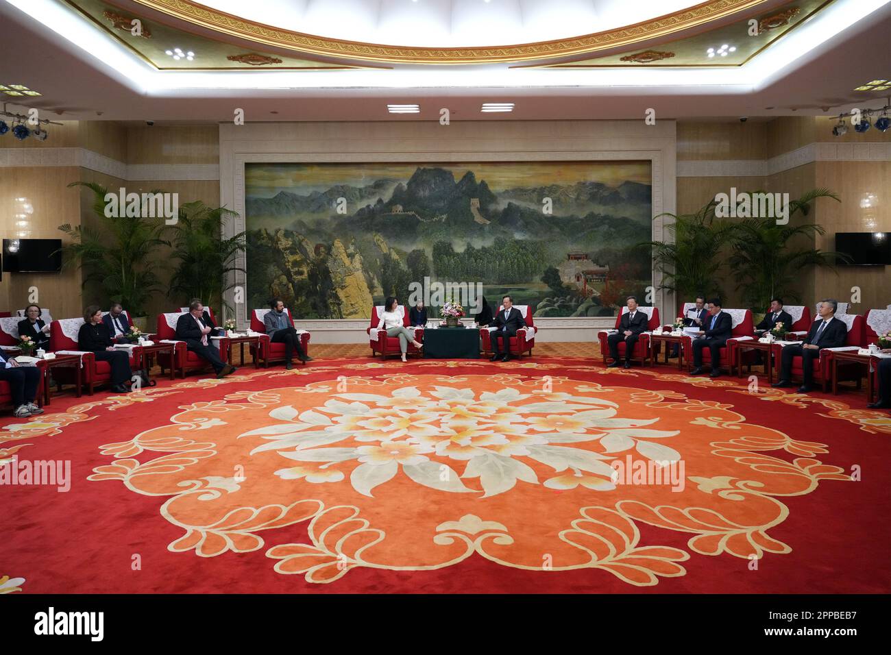 Tianjin, China. 13th Apr, 2023. Foreign Minister Annalena Baerbock ...