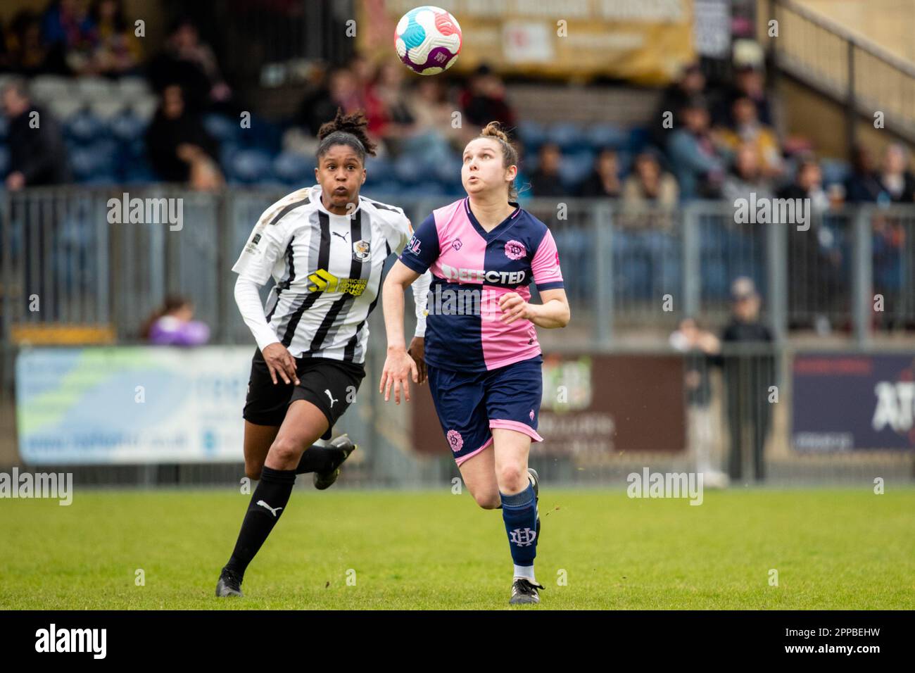 London, UK. 23rd April, 2023. Sharne Harris (Dulwich Hamlet) and a ...