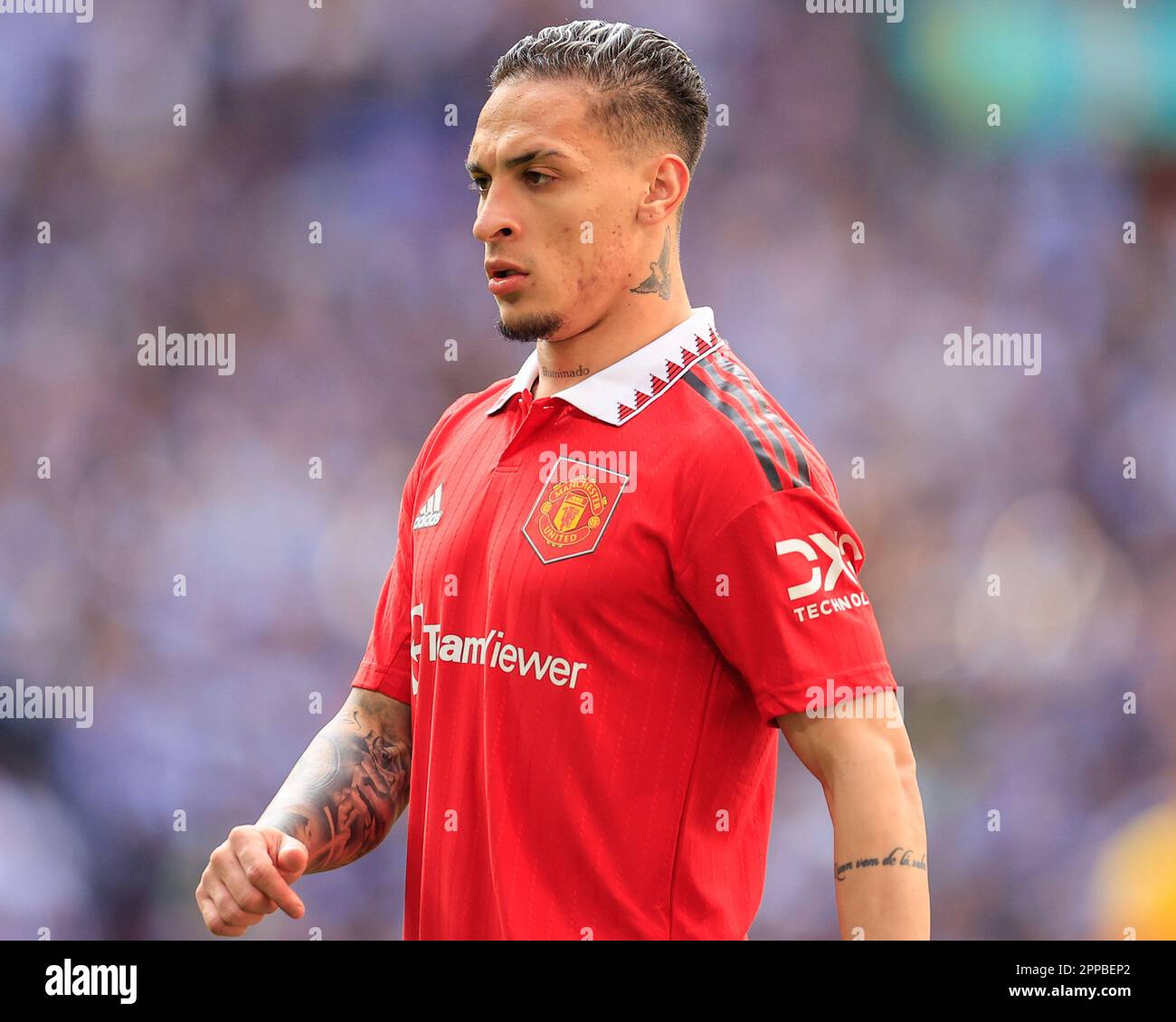Antony #21 of Manchester United during the Emirates FA Cup Semi-Final ...