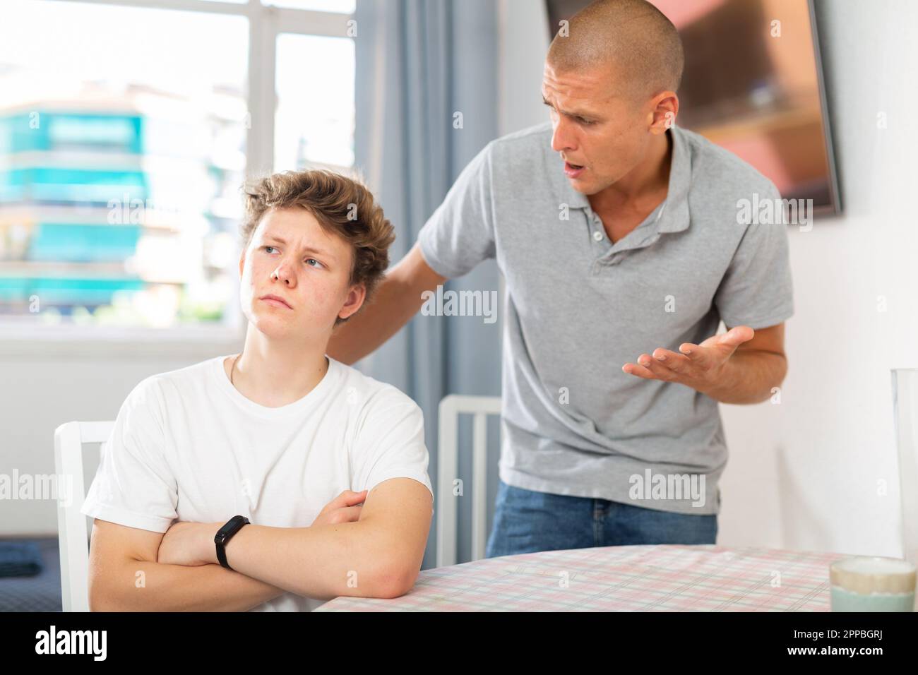 Father sad son having hi-res stock photography and images - Alamy
