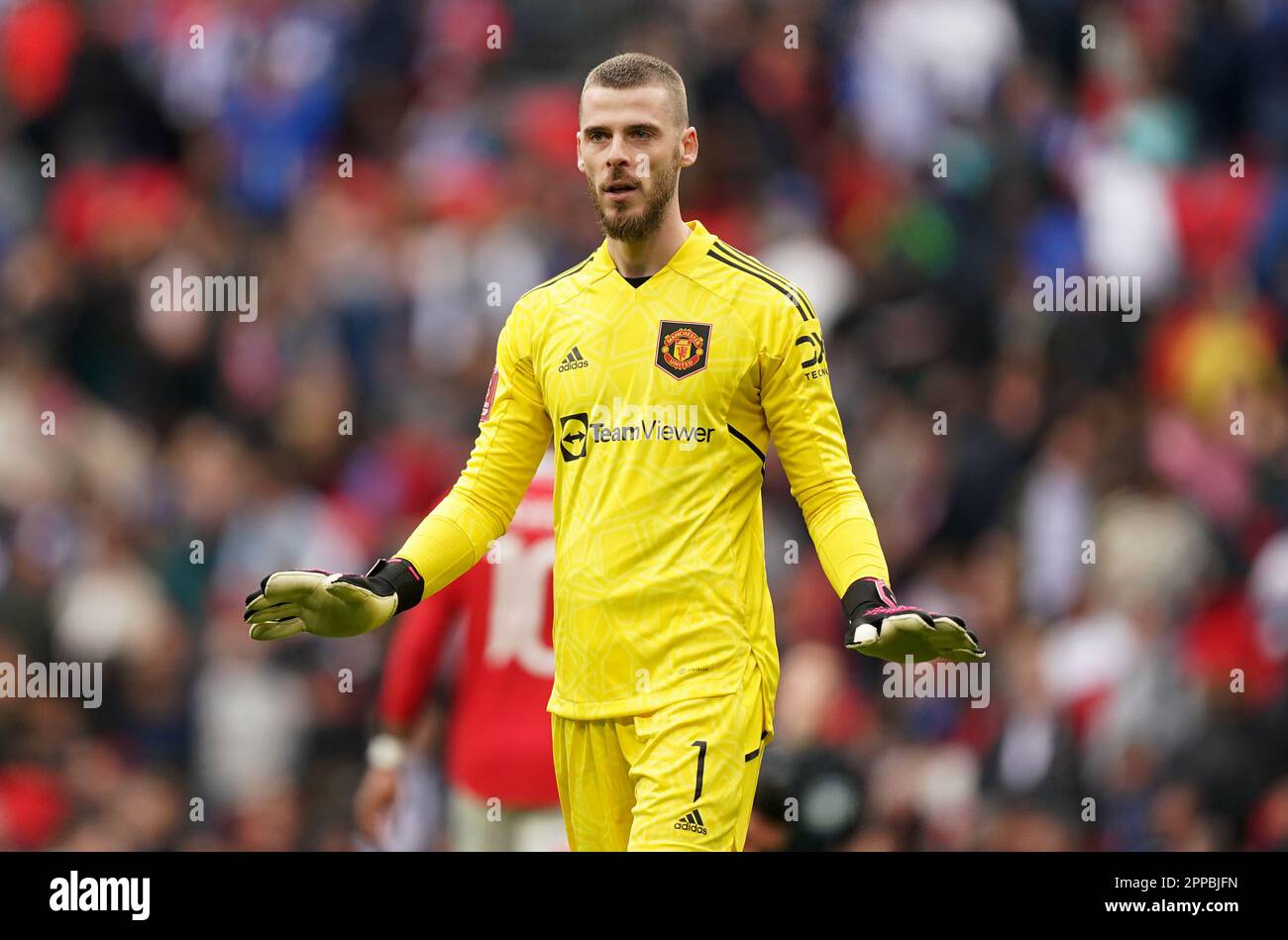 Manchester United goalkeeper David de Gea during the Emirates FA Cup ...