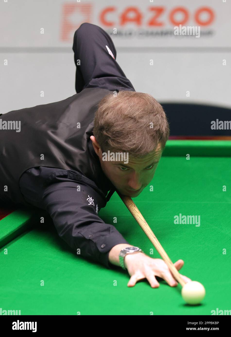 Jack Lisowski during day nine of the Cazoo World Snooker Championship ...