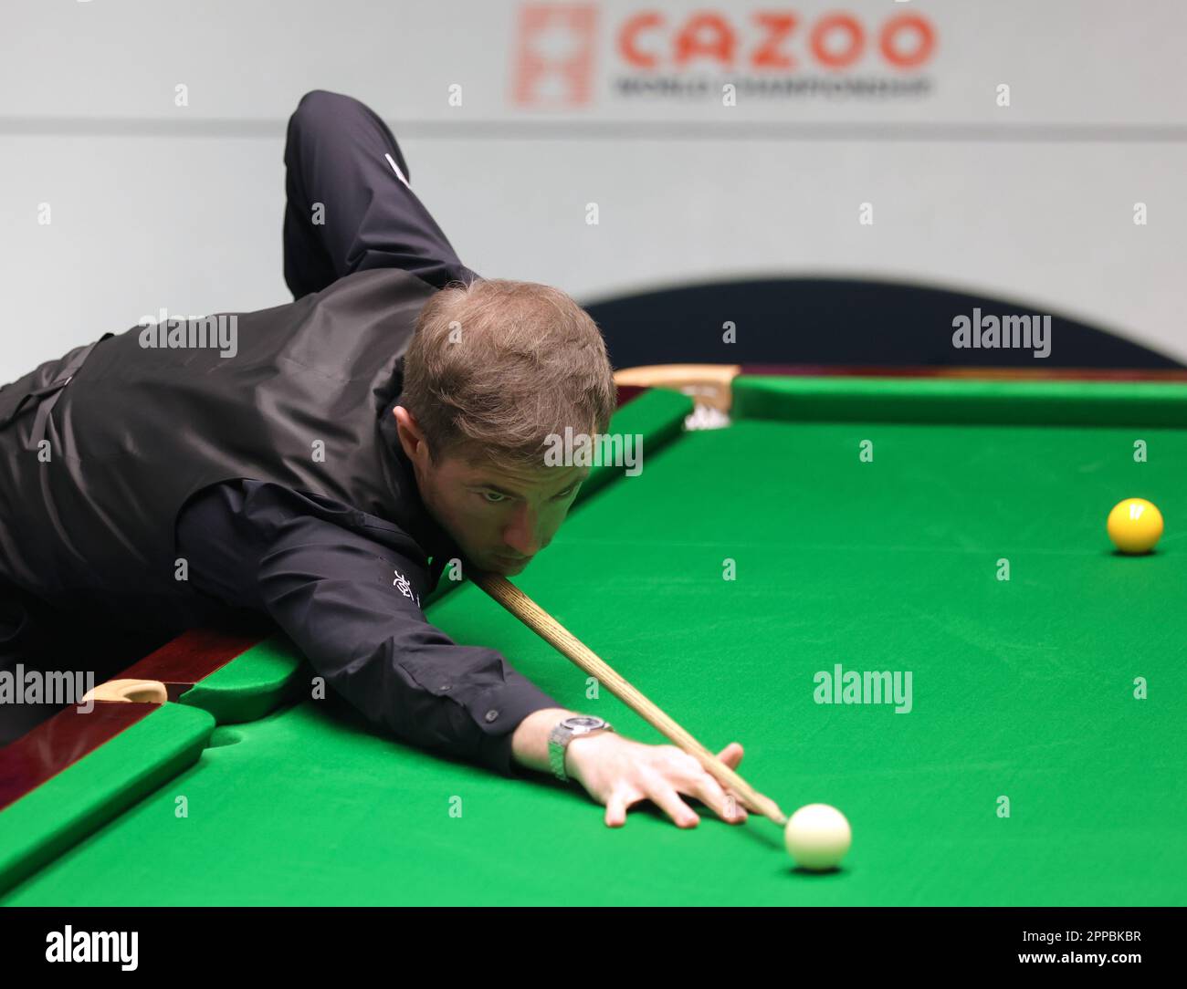 Jack Lisowski during day nine of the Cazoo World Snooker Championship ...