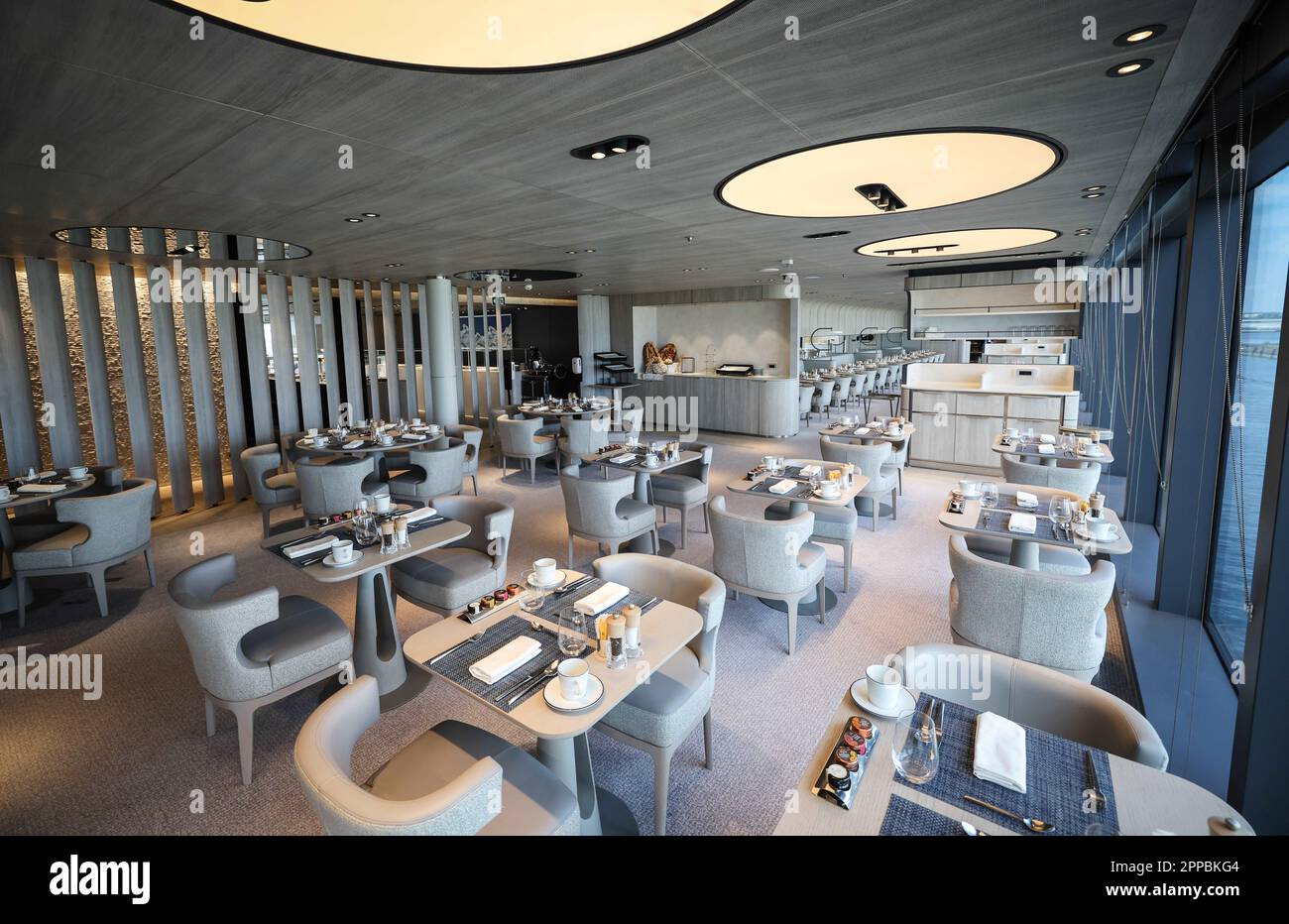 Hamburg, Germany. 23rd Apr, 2023. View of the "Sila" restaurant on the ...