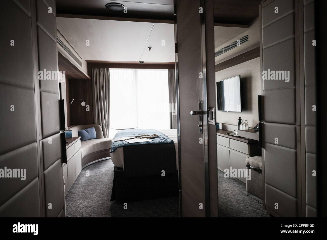 Hamburg, Germany. 23rd Apr, 2023. View of a standard cabin on the polar ...