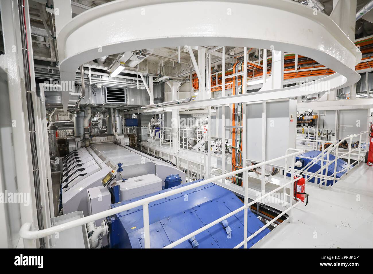 Hamburg, Germany. 23rd Apr, 2023. Dual-fuel generators are seen in the ...