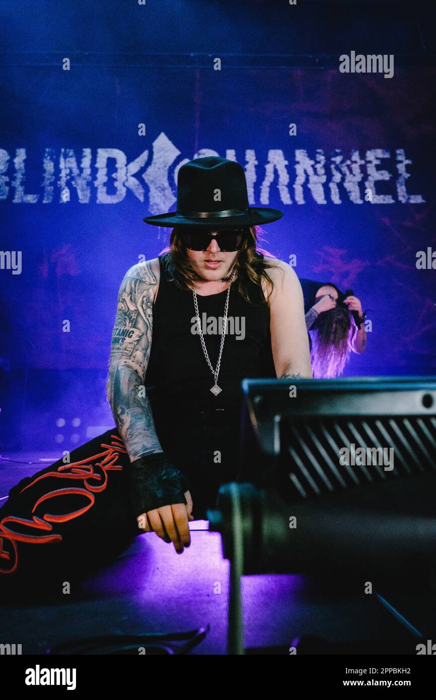 Zurich, Switzerland. 22nd Apr, 2023. The Finnish nu metal band Blind ...