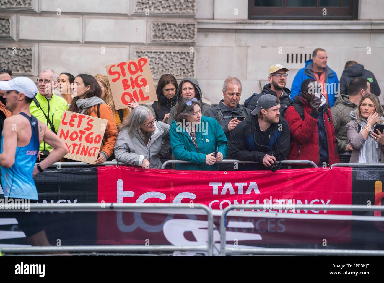 London UK. 23 April 2023. Climate activists from Extinction rebellion ...