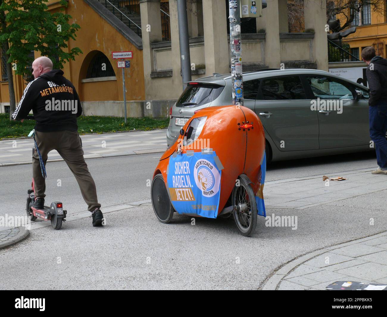 Single velomobile at a velomobility event. by ADFC, german biker club ...