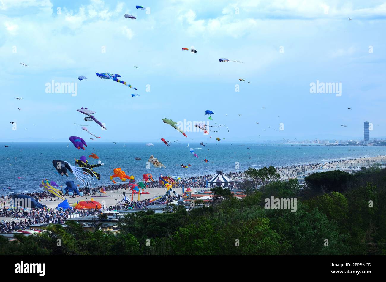Every year in April in Pinarella di Cervia, Ravenna province, Italy ...
