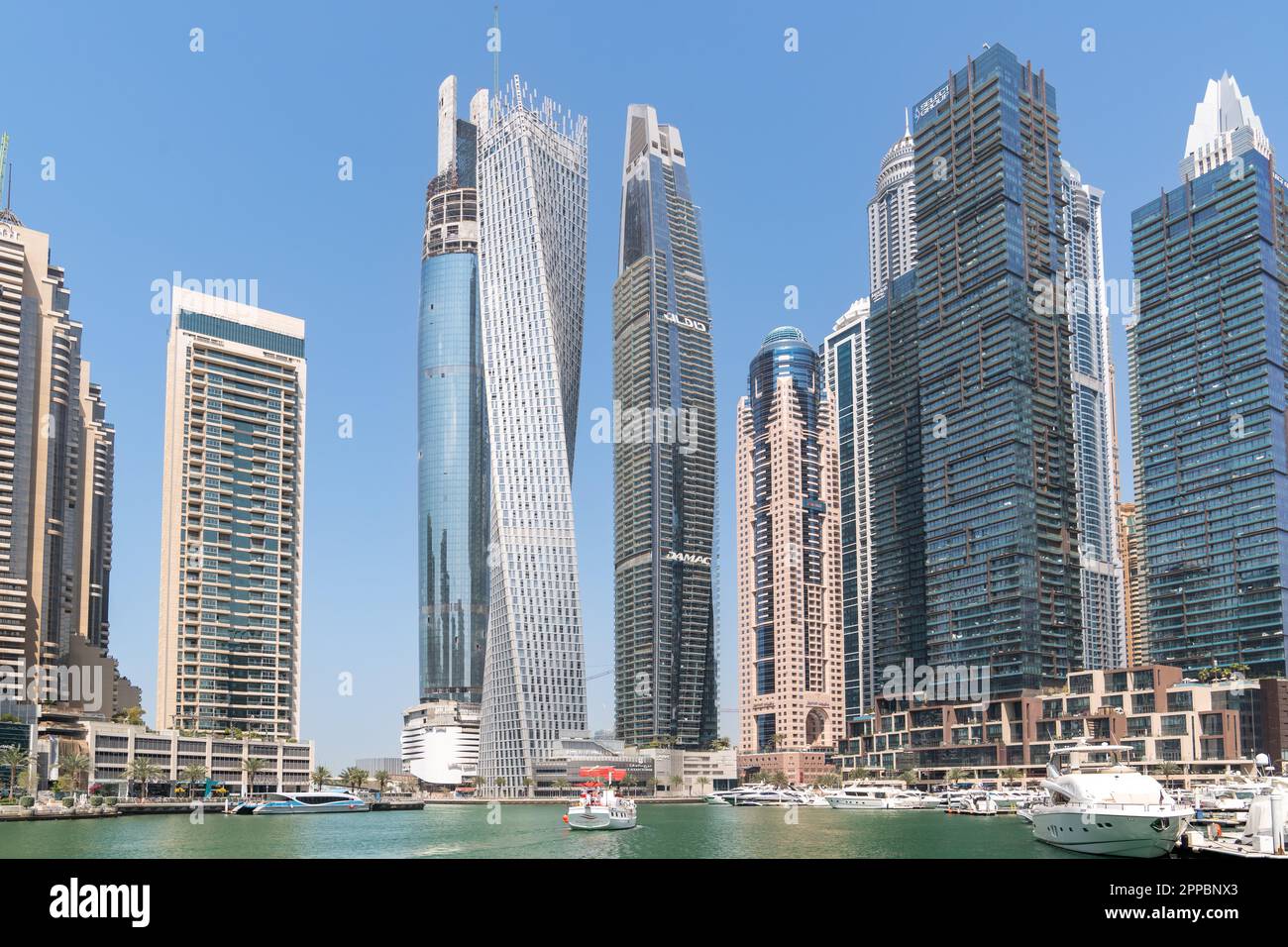 Dubai, United Arab Emirates - March 12, 2023:View of Dubai skyscrapers ...