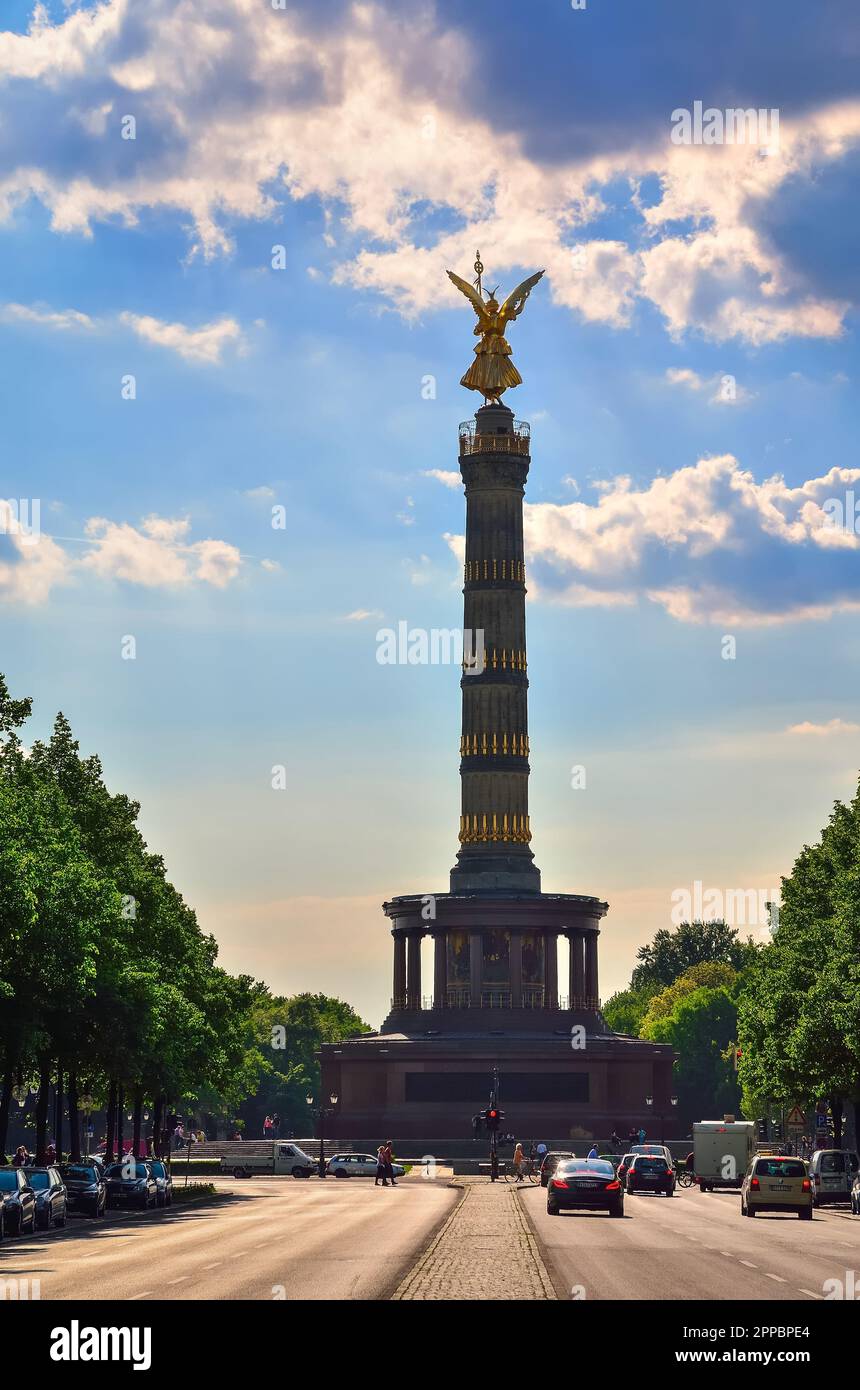 Berlin, Germany - April 30, 2014: Statue Of Victory in Berlin, Germany ...