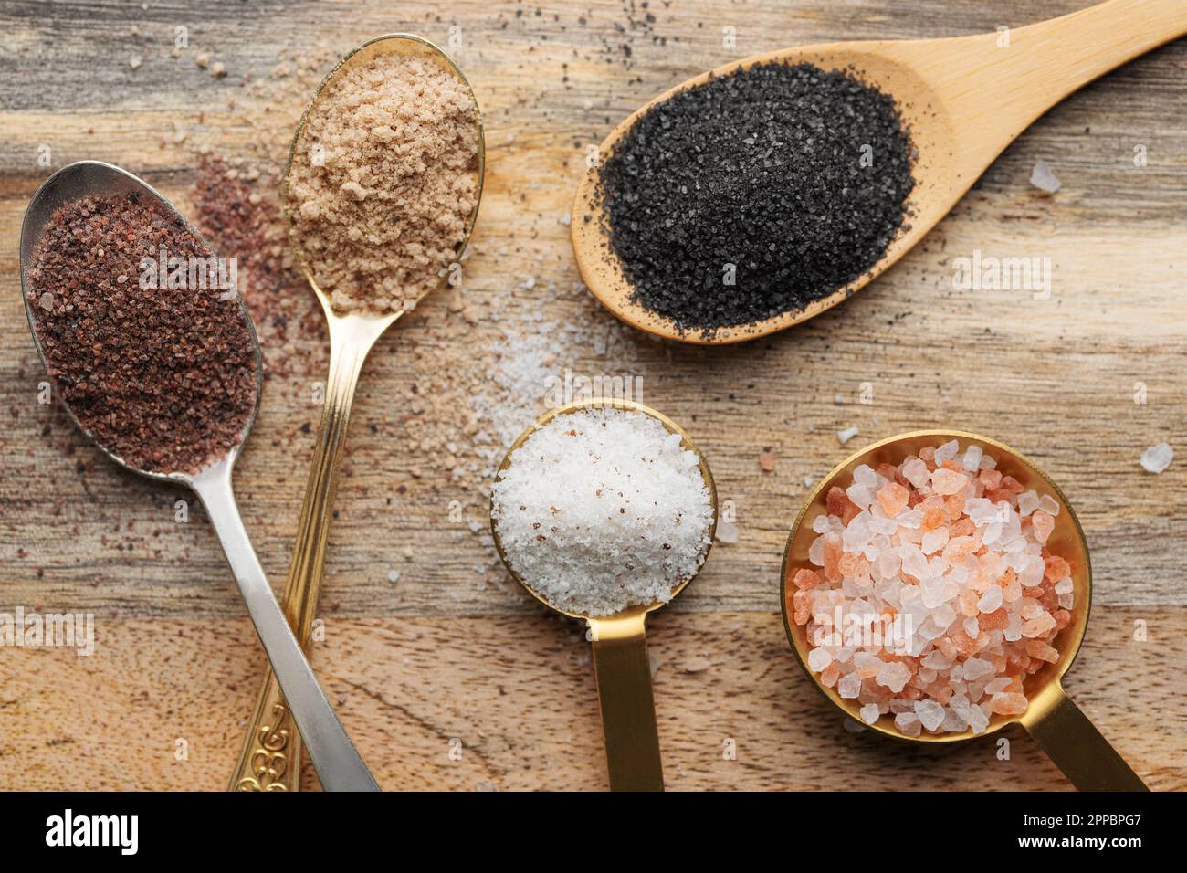 Assorted speciality salt, himalayan pink salt, italian black truffle ...