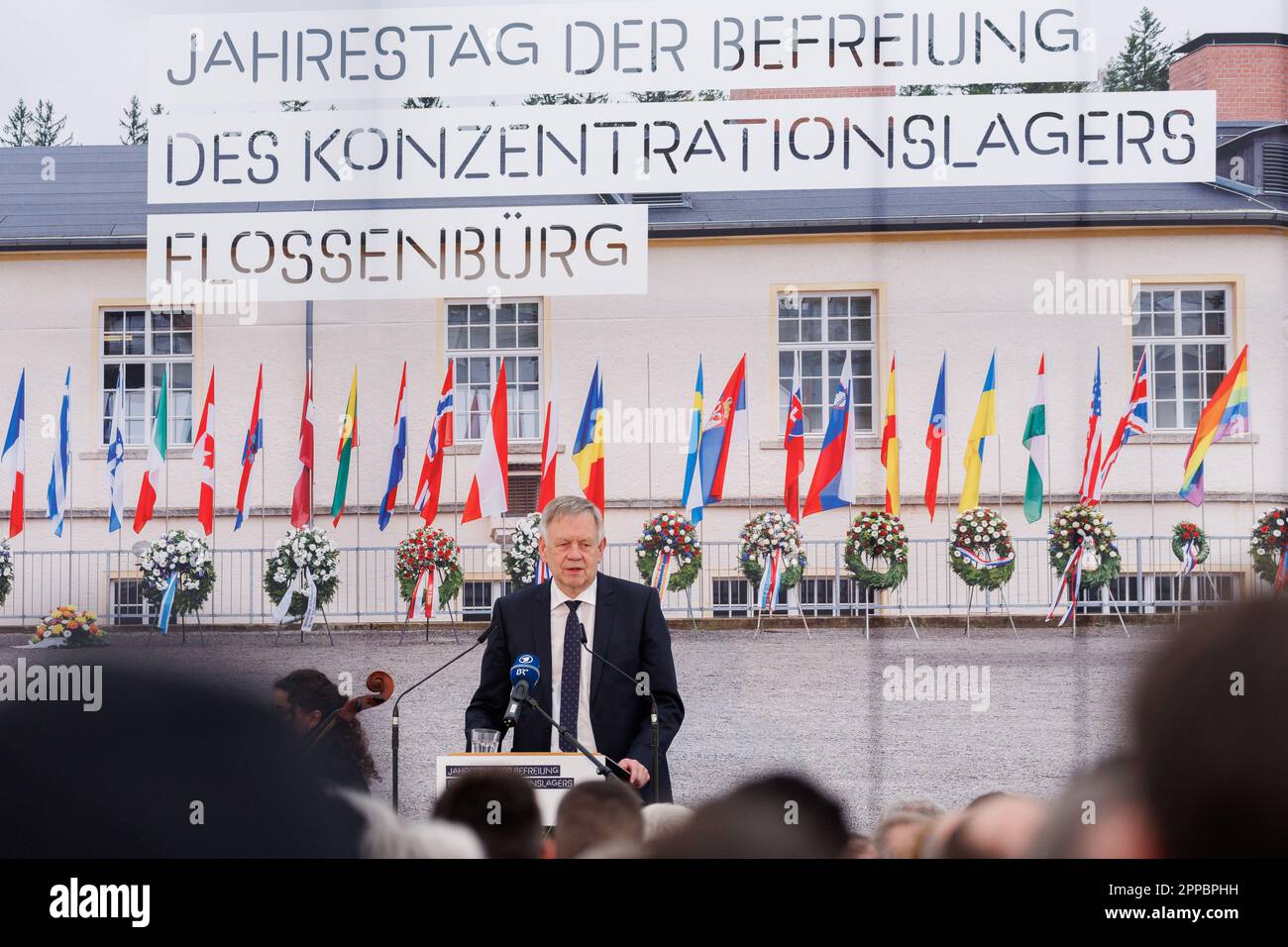 23 April 2023, Bavaria, Flossenbürg: Karl Freller (CSU), Director of ...
