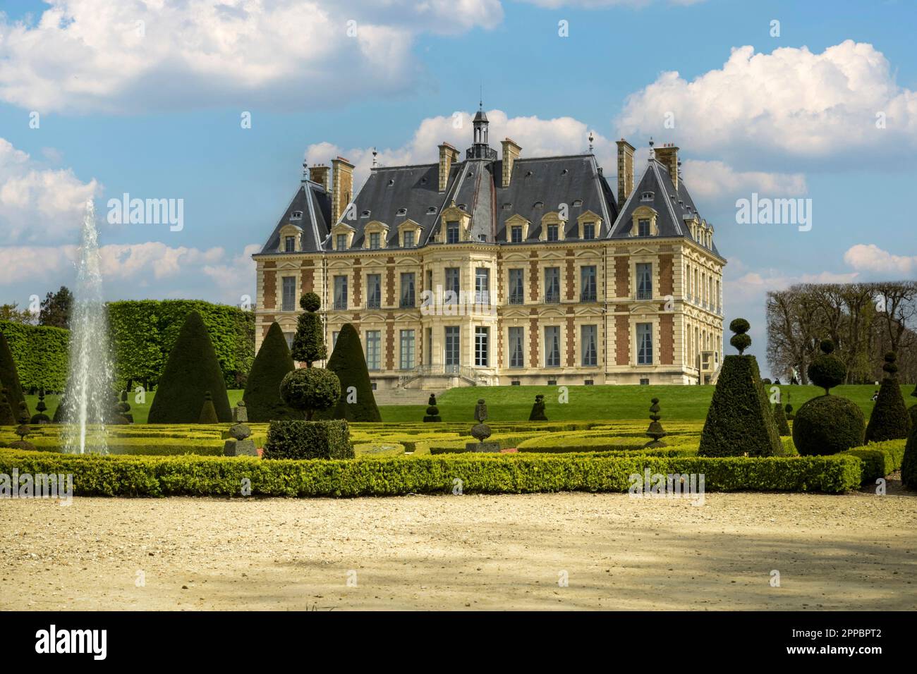 View on the park of Sceaux and his castle in France Stock Photo - Alamy