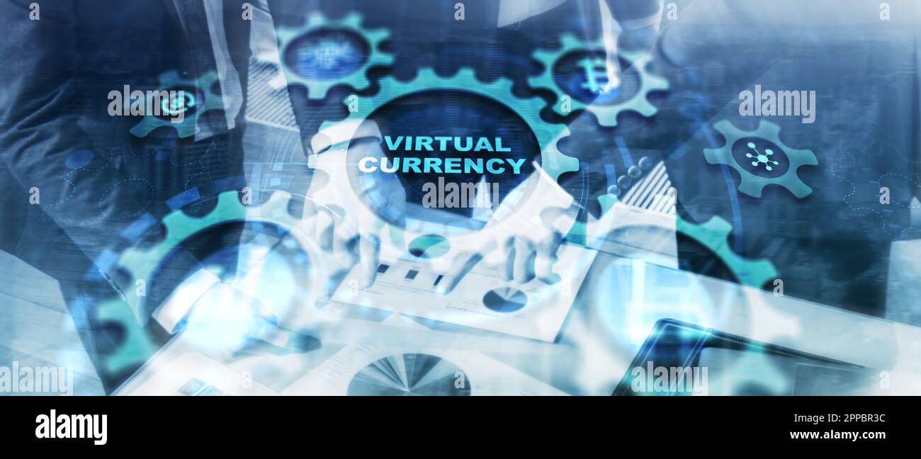 Virtual Currency Financial Technology Background Exchange Investment ...