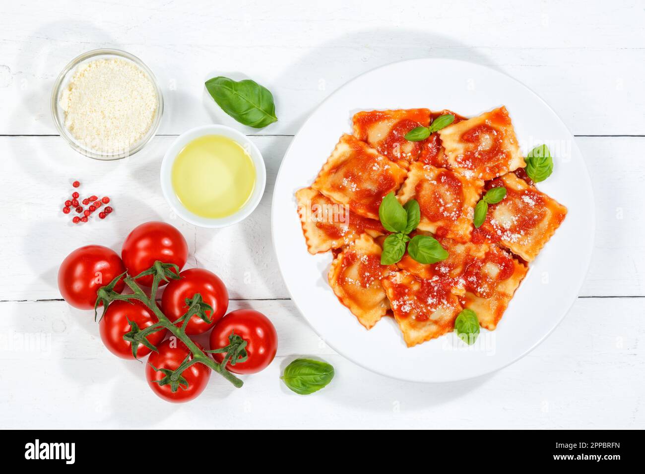 Stuttgart, Germany - April 2, 2023: Ravioli Italian Pasta Eating Lunch ...