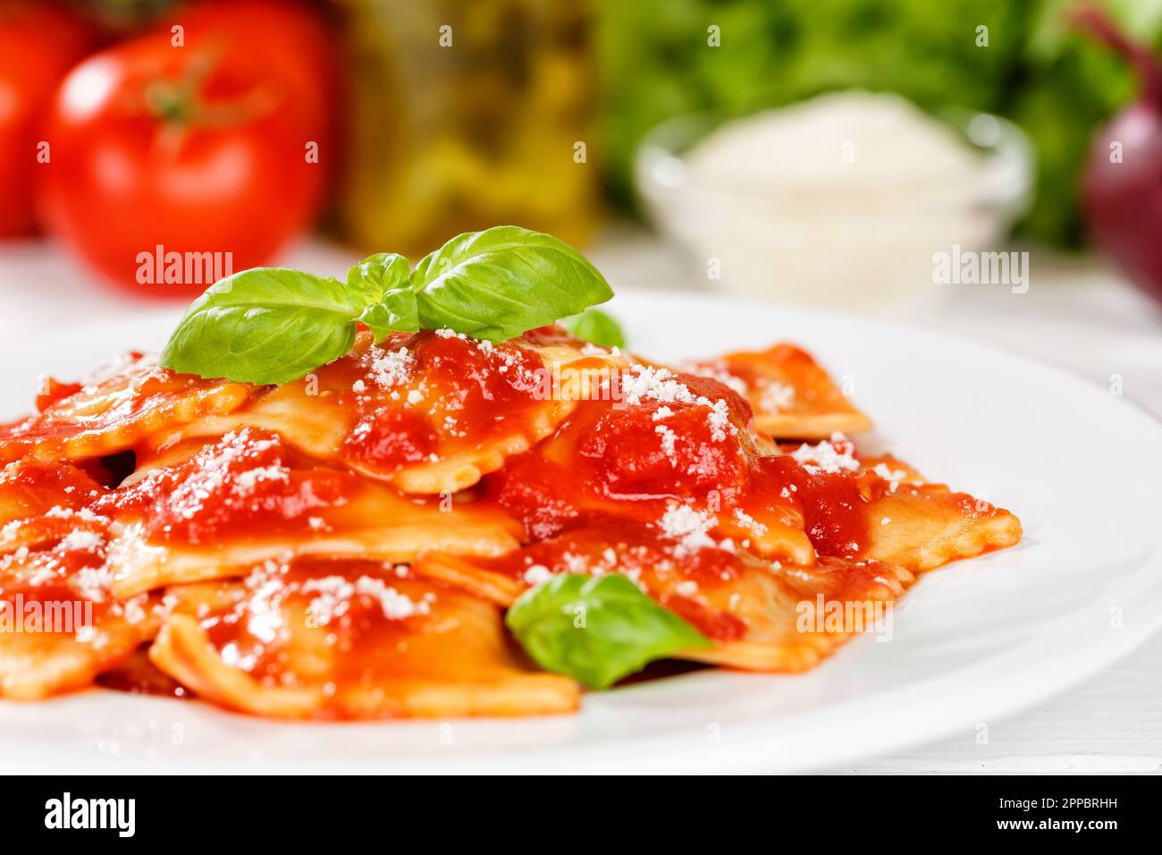 Stuttgart, Germany - April 2, 2023: Ravioli Italian Pasta In Tomato ...