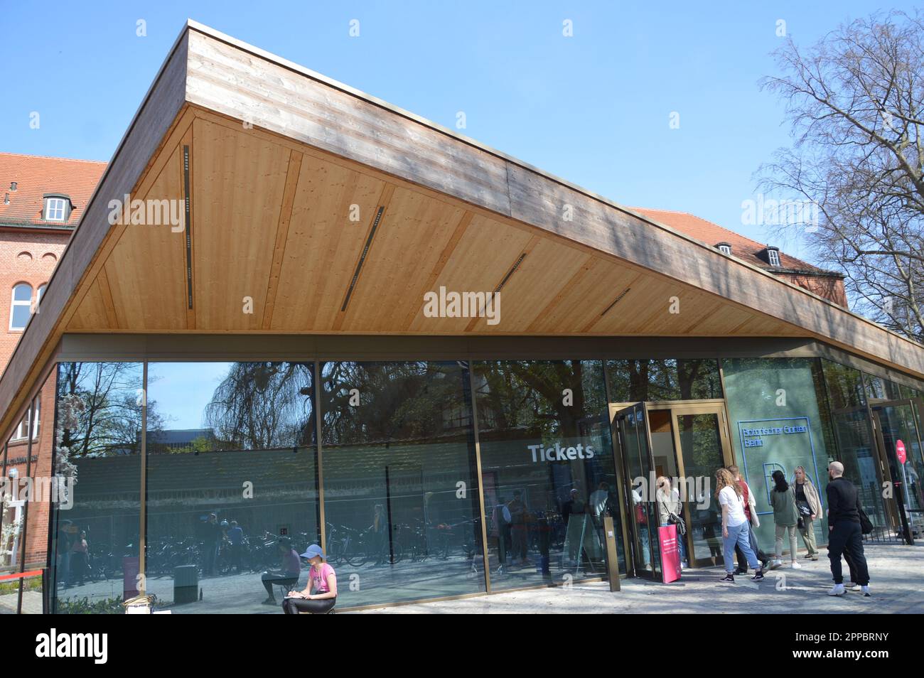 Berlin, Germany - April 22, 2023 - The new entrance building of the ...