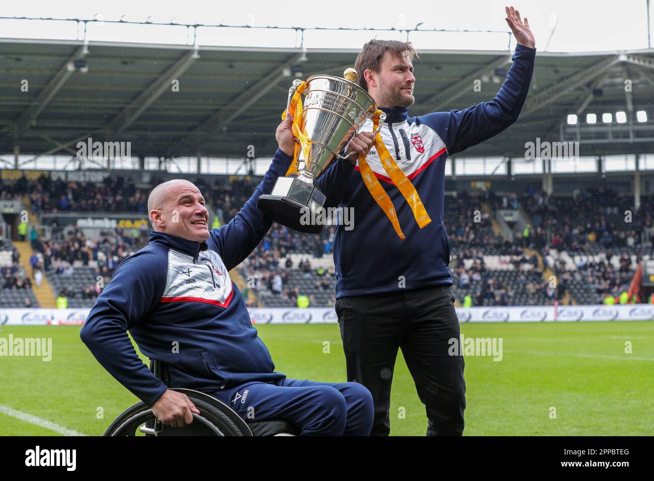 Wayne Boardman and Joe Coyd of the England wheelchair rugby league ...